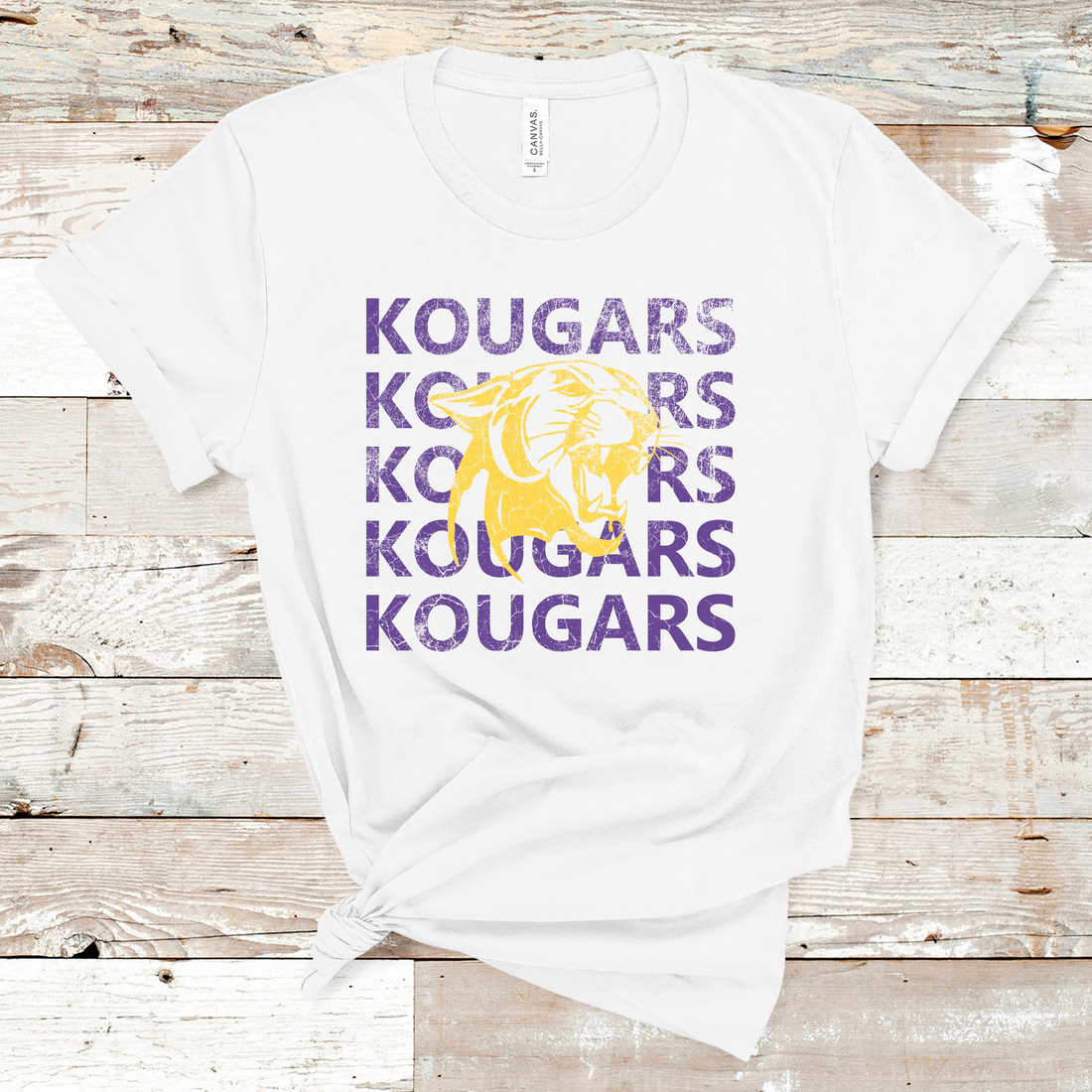 Kougars Purple and Yellow – Carr Bottom Custom Designs